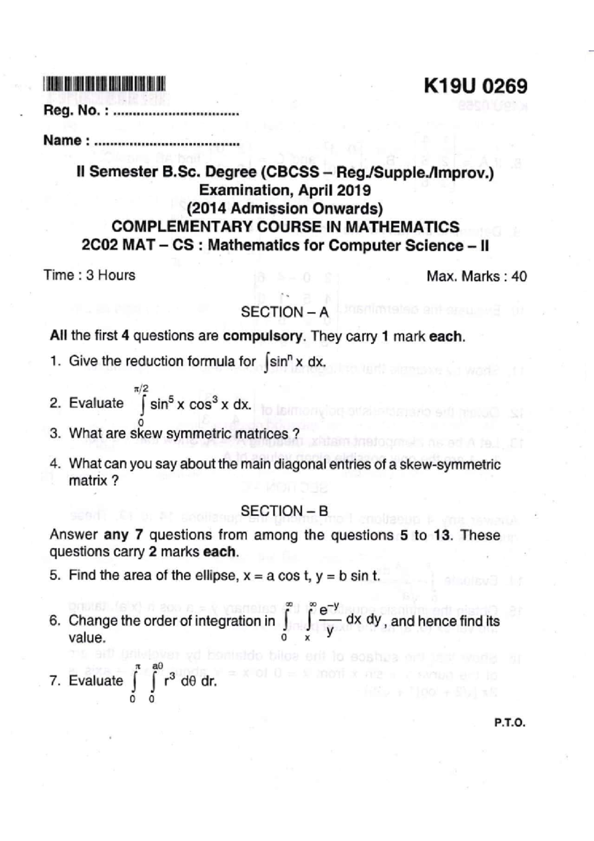 2C02 MAT CS Mathematics for Computer Science ll - Studocu