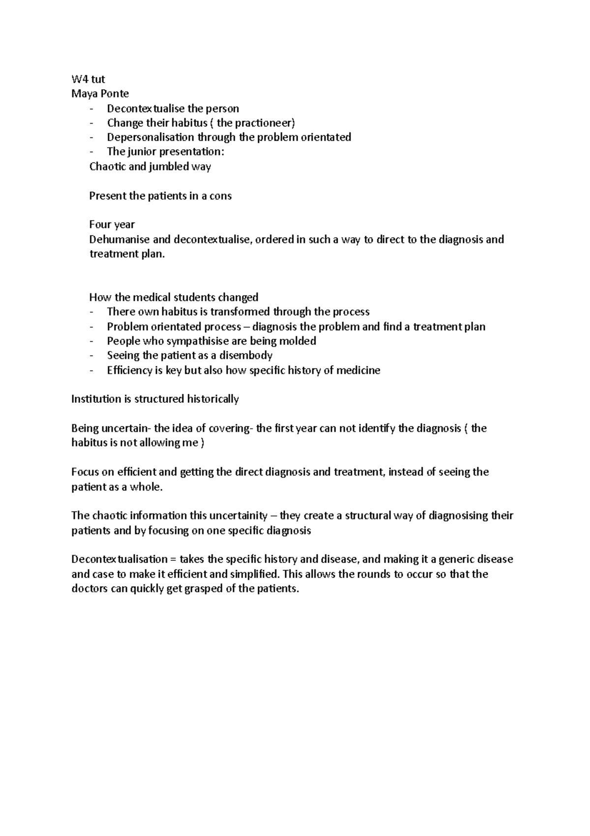 W4 tut Antro YR2 - asdfsa - W4 tut Maya Ponte - Decontextualise the ...