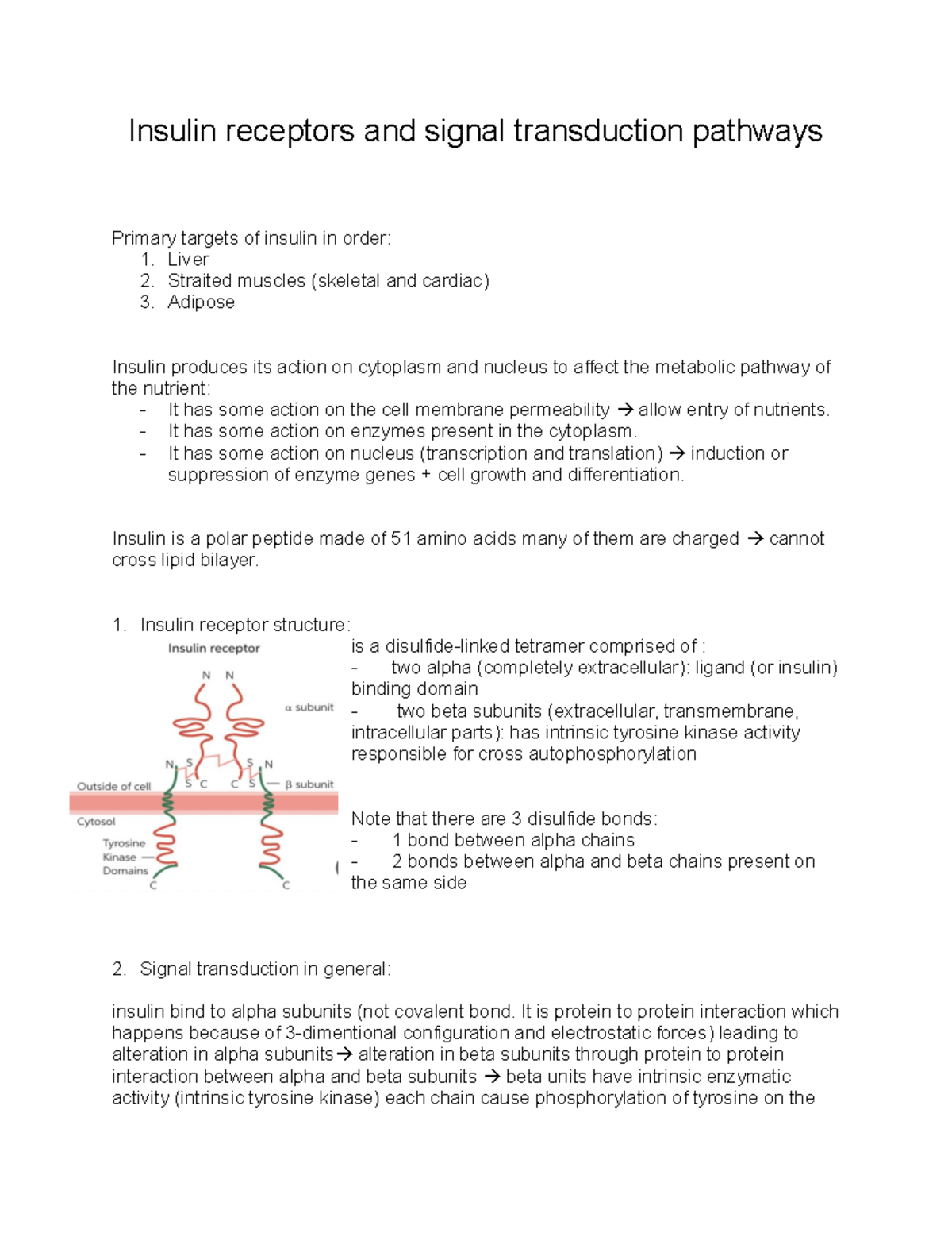 Insulin receptors and signal transduction pathways dr najeeb - Insulin ...