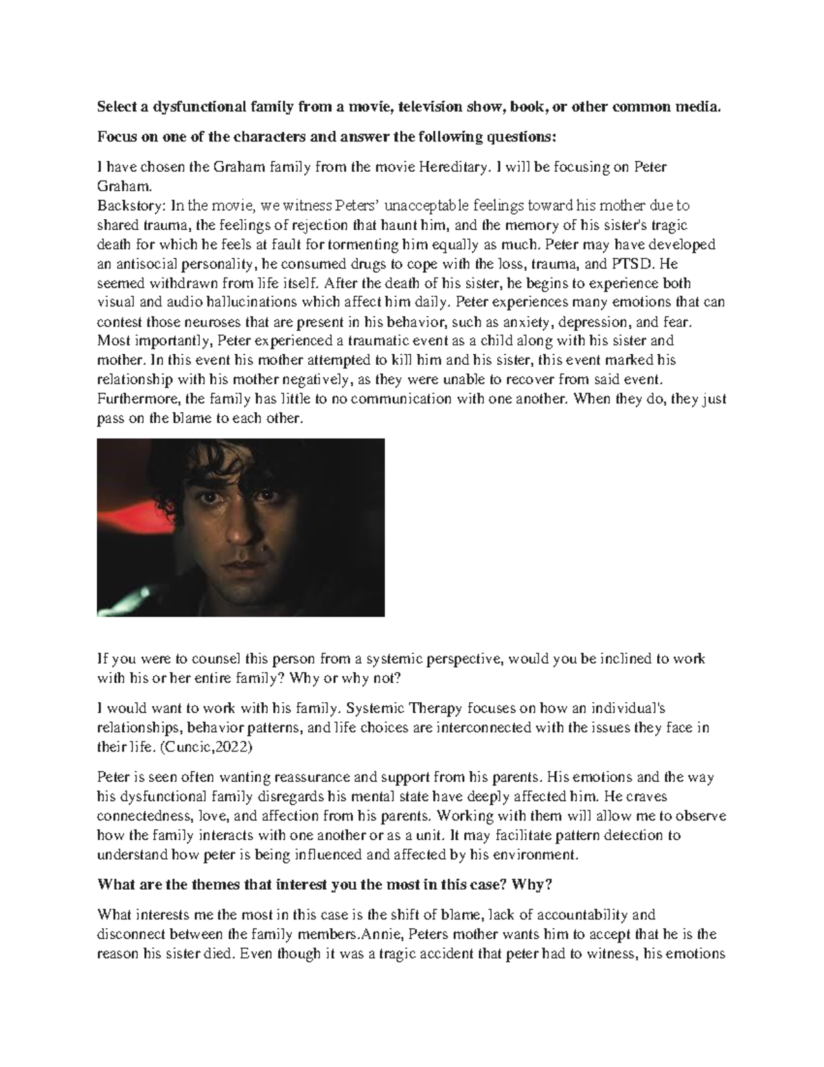 4-2 Discussion - Select a dysfunctional family from a movie, television ...
