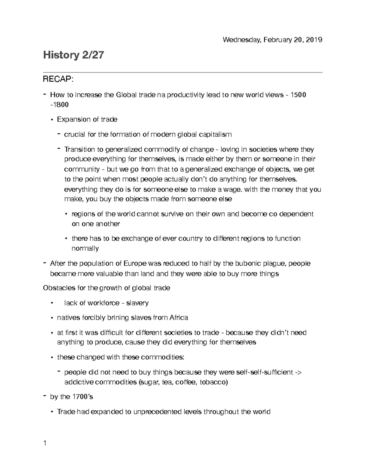 History 100 Exam 2 - Professor Ben - History 2/ RECAP: - How to ...