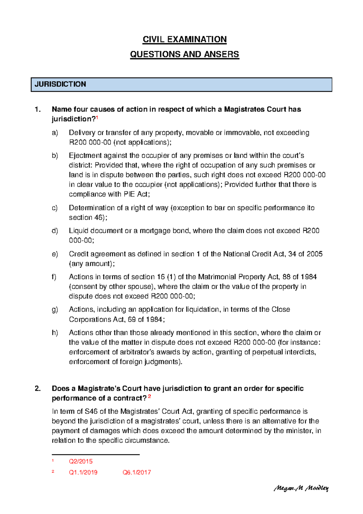 Civil Exam Pack - Exam preparation pack for the module. - CIVIL ...