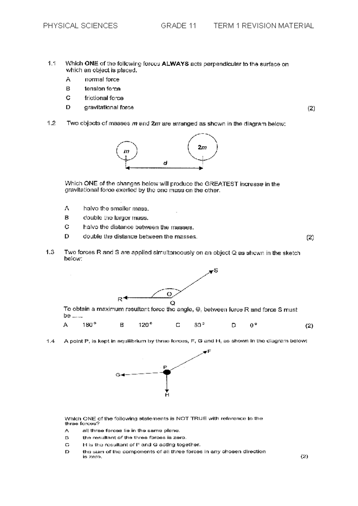 Grade 11 TERM 1 Revision Material 072129 - Studocu