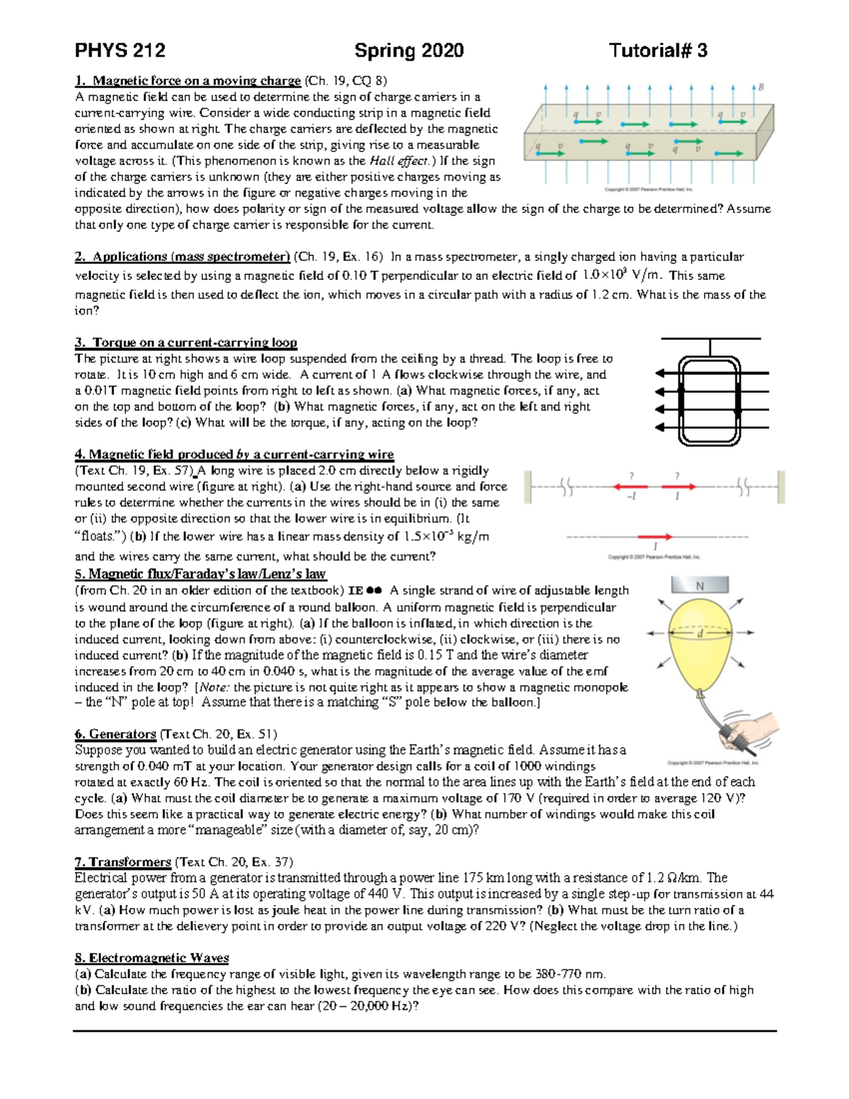 Tutorial 3n - practice problems - PHYS 212 Spring 2020 Tutorial# 3 1 ...