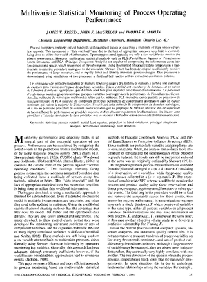 (1991) Wise et al., Application of MSPC to the West Valley Slurry-Fed ...