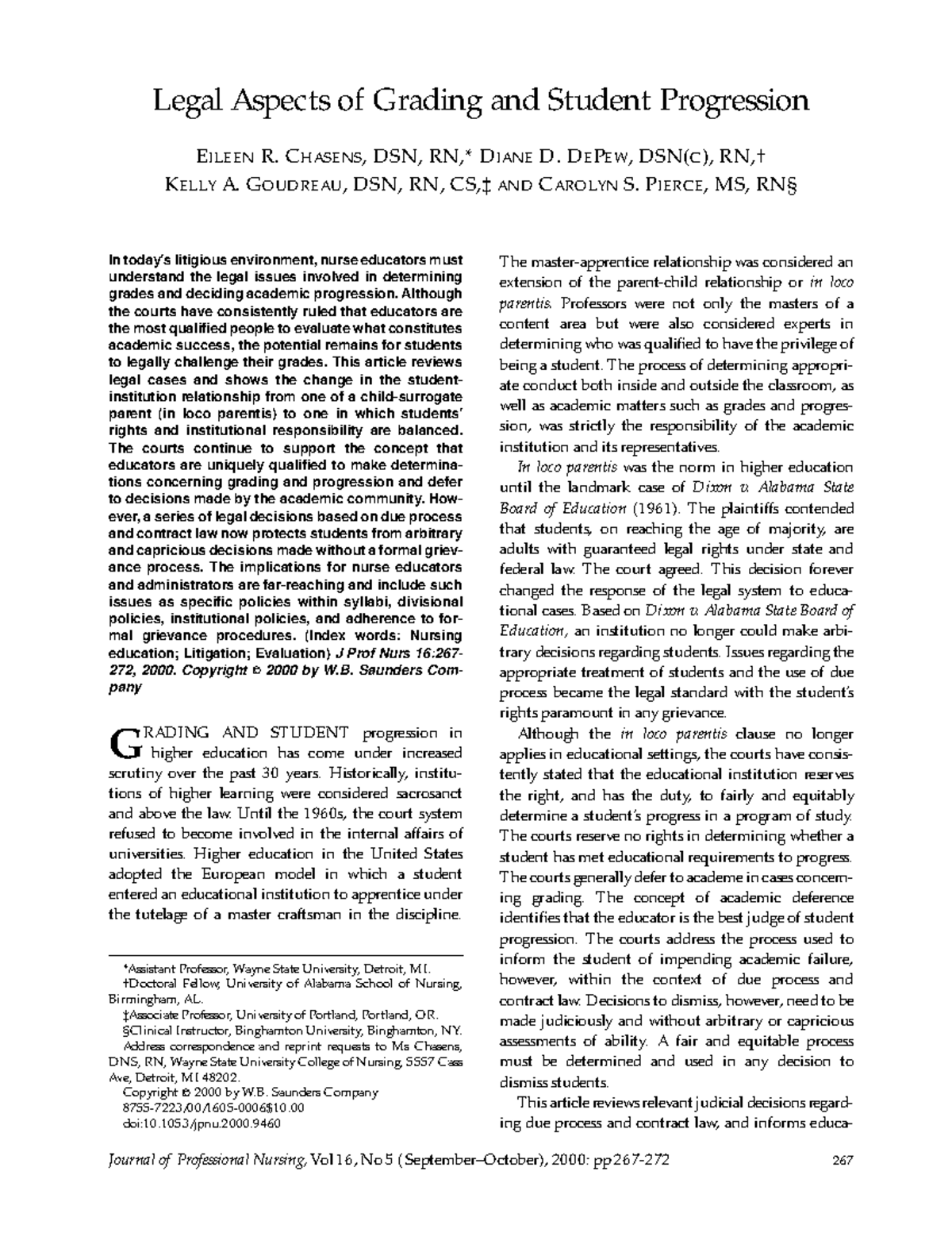 Legal aspects of grading and student pro - Legal Aspects of Grading and ...