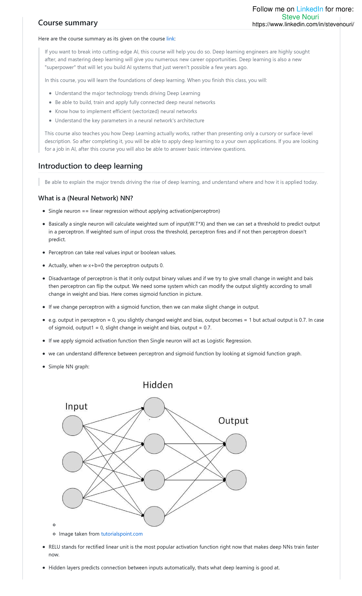 Ng deep learning - ML algorithms - Course summary Here are the course ...