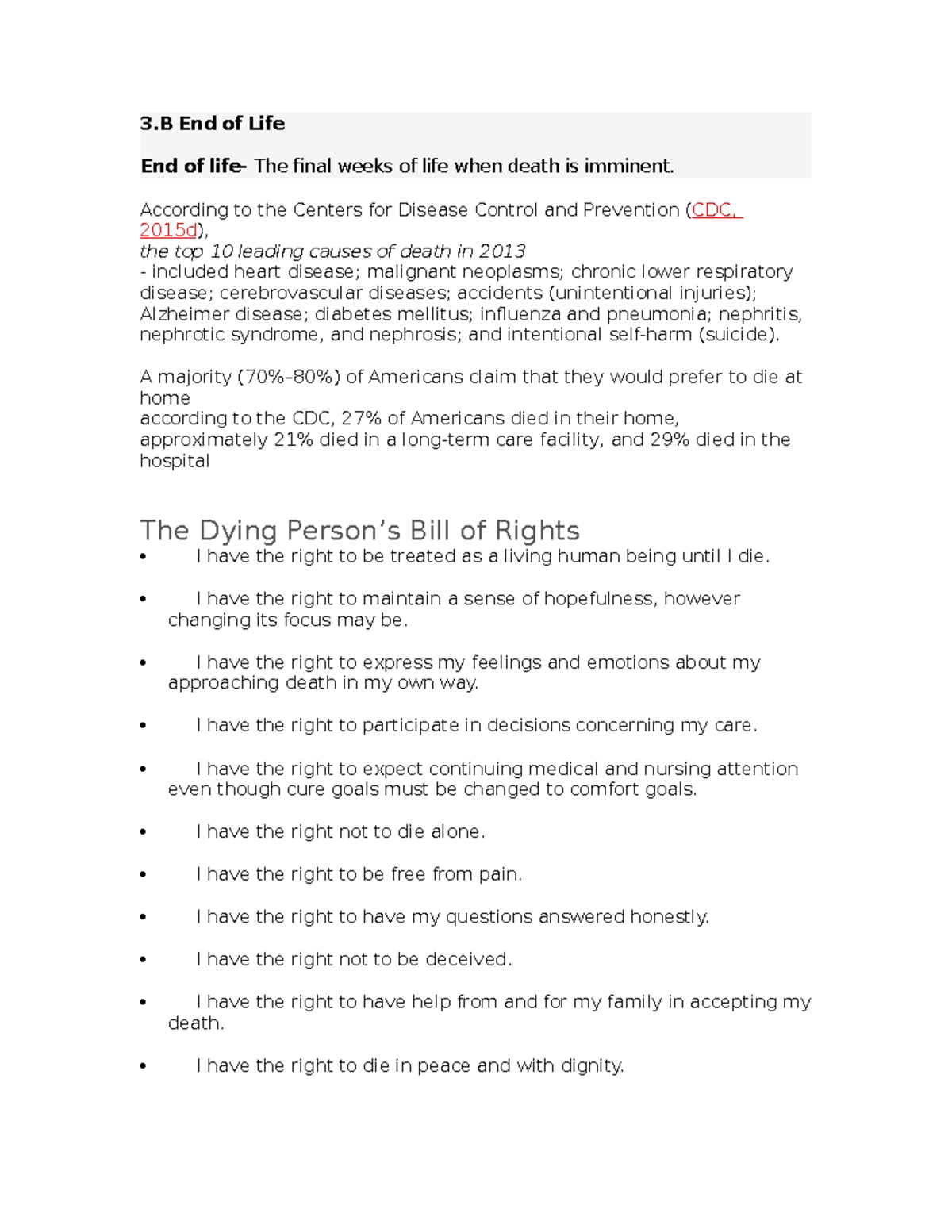 End of life - 3 End of Life End of life- The final weeks of life when ...