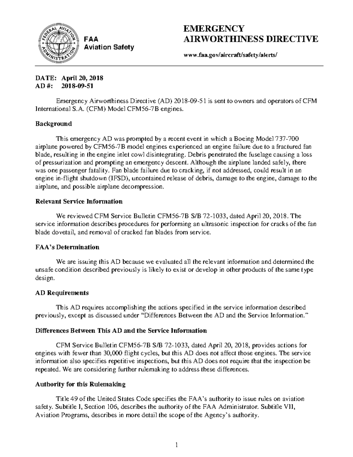 2018-09-51 Emergency - NOTES OF LECTURE NOTES POSTED NEW ACADEMIC - FAA ...