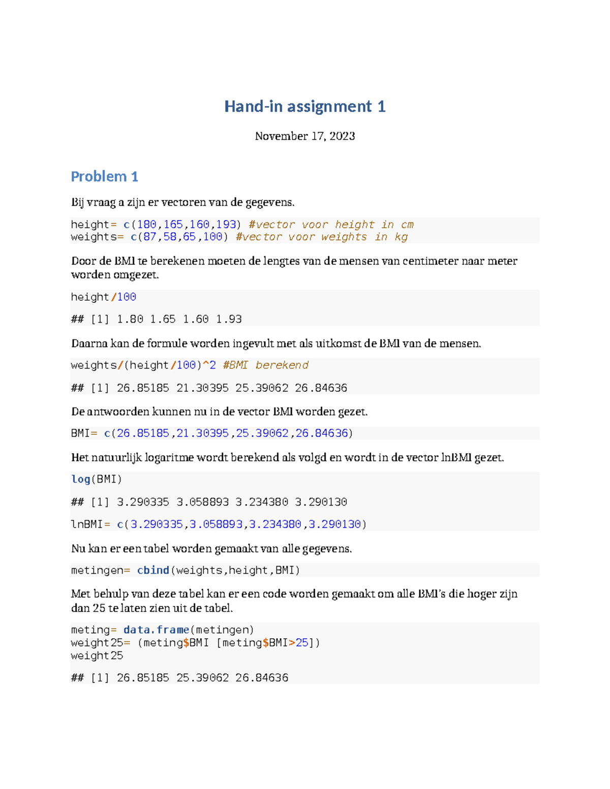 Handin-assigment-1 - hand in assignment 1 - Hand-in assignment 1 ...