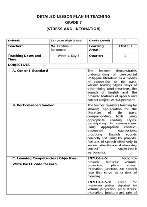 ESP 10 3rd quarter - Detailed LPs in esp - DETAILED LESSON PLAN IN ...