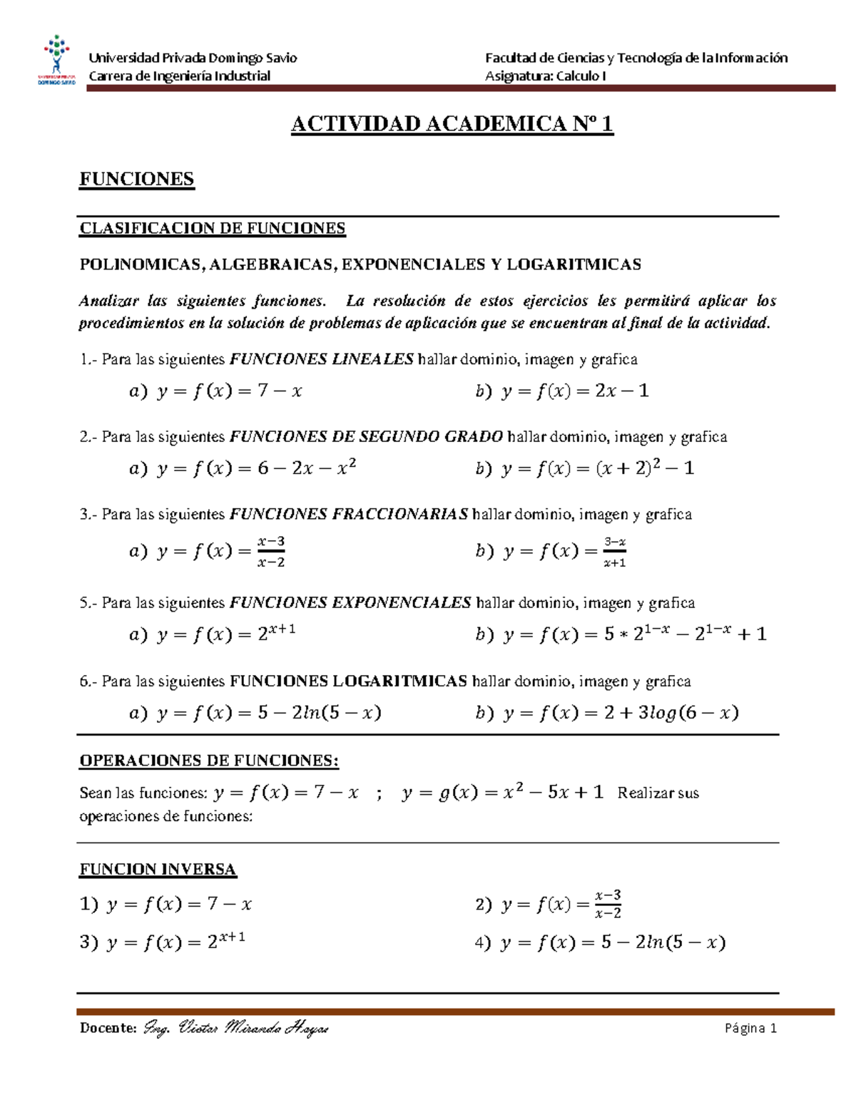 Actividad 1 - practicos de proyectos - Universidad Privada Domingo ...