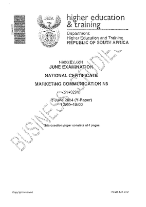N6 Marketing Communication Lecturer Guide - Marketing Communication N ...