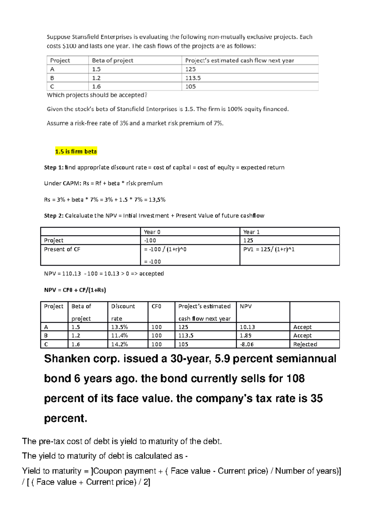 Assignment of corporate finance 2 in 2021 - Corporate Finance - Studocu