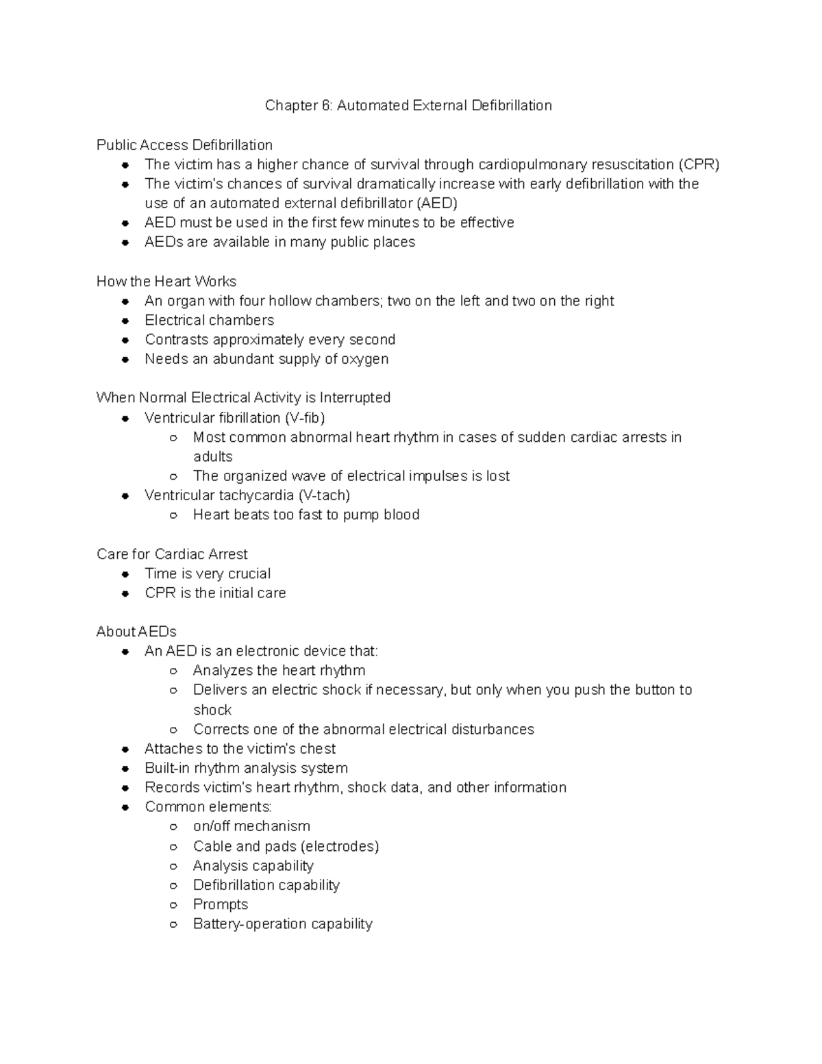Chapter 6 Automated External Defibrillation - Chapter 6: Automated ...