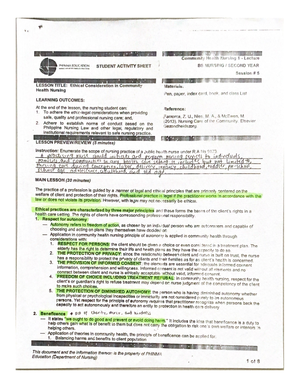 CHN SAS 4 - CHN SAS WORKS - CHN Lecture - Studocu