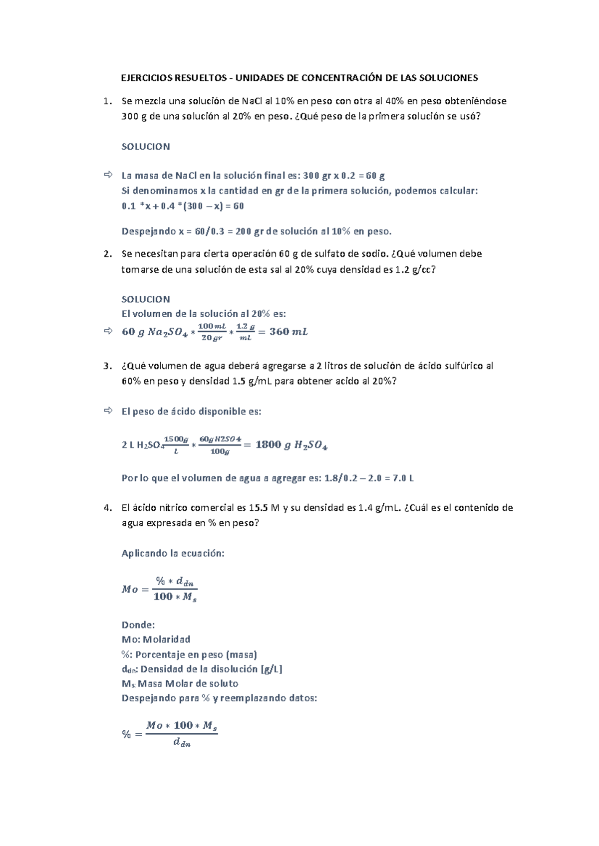 Tema09 Ejercicios Resueltos - EJERCICIOS RESUELTOS - UNIDADES DE CONCENTRACIÓN DE LAS SOLUCIONES ...