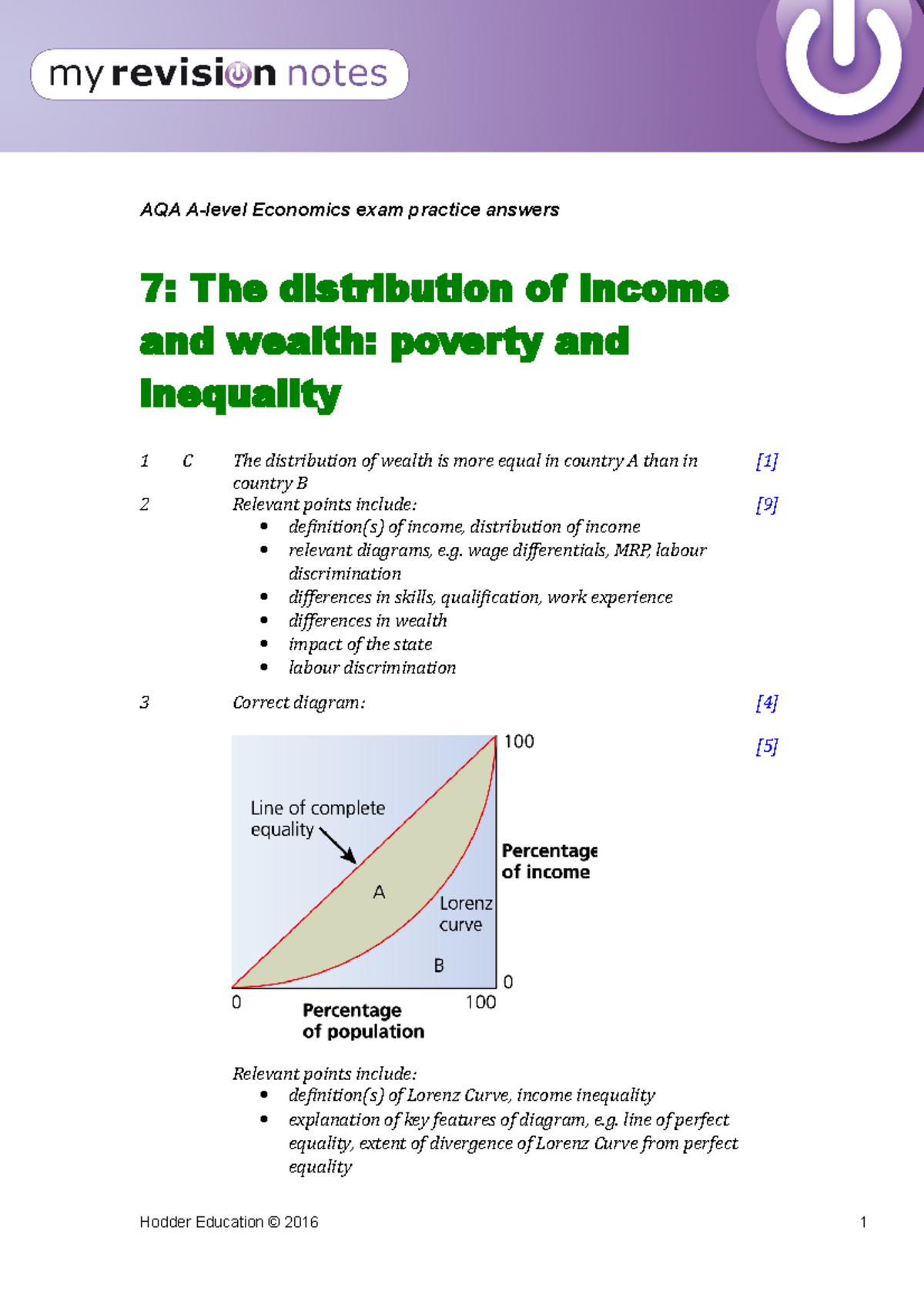 AQA A-level Economics EPAs Ch7 - 1 AQA A-level Economics exam practice ...