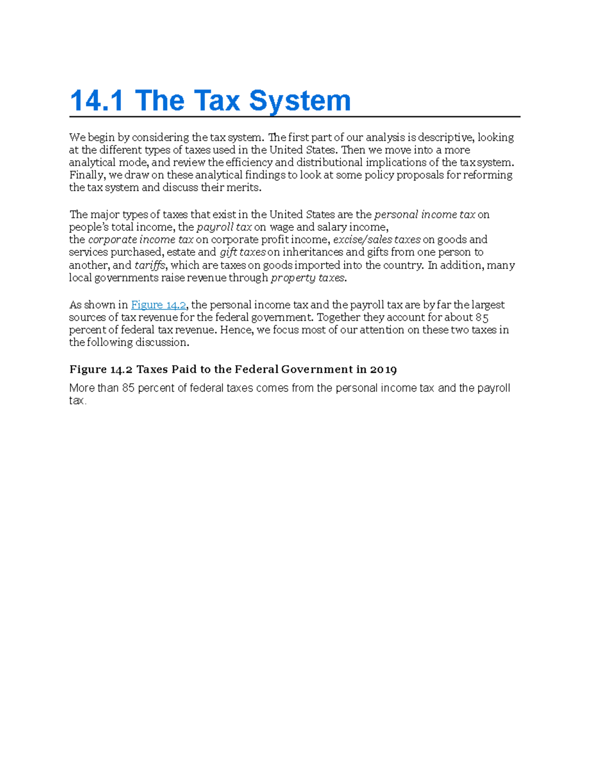 14.1 The Tax System - 14 The Tax System We begin by considering the tax ...
