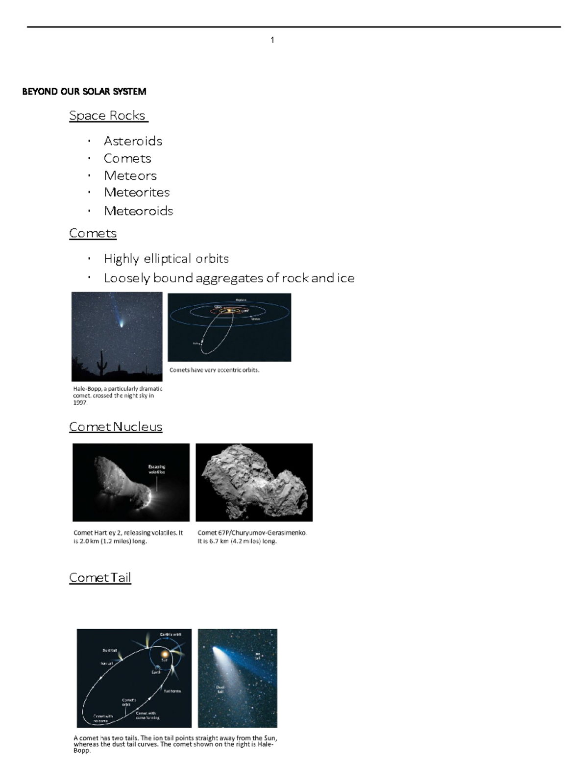 Beyond Our Solar System - BEYOND OUR SOLAR SYSTEM Space Rocks Asteroids ...