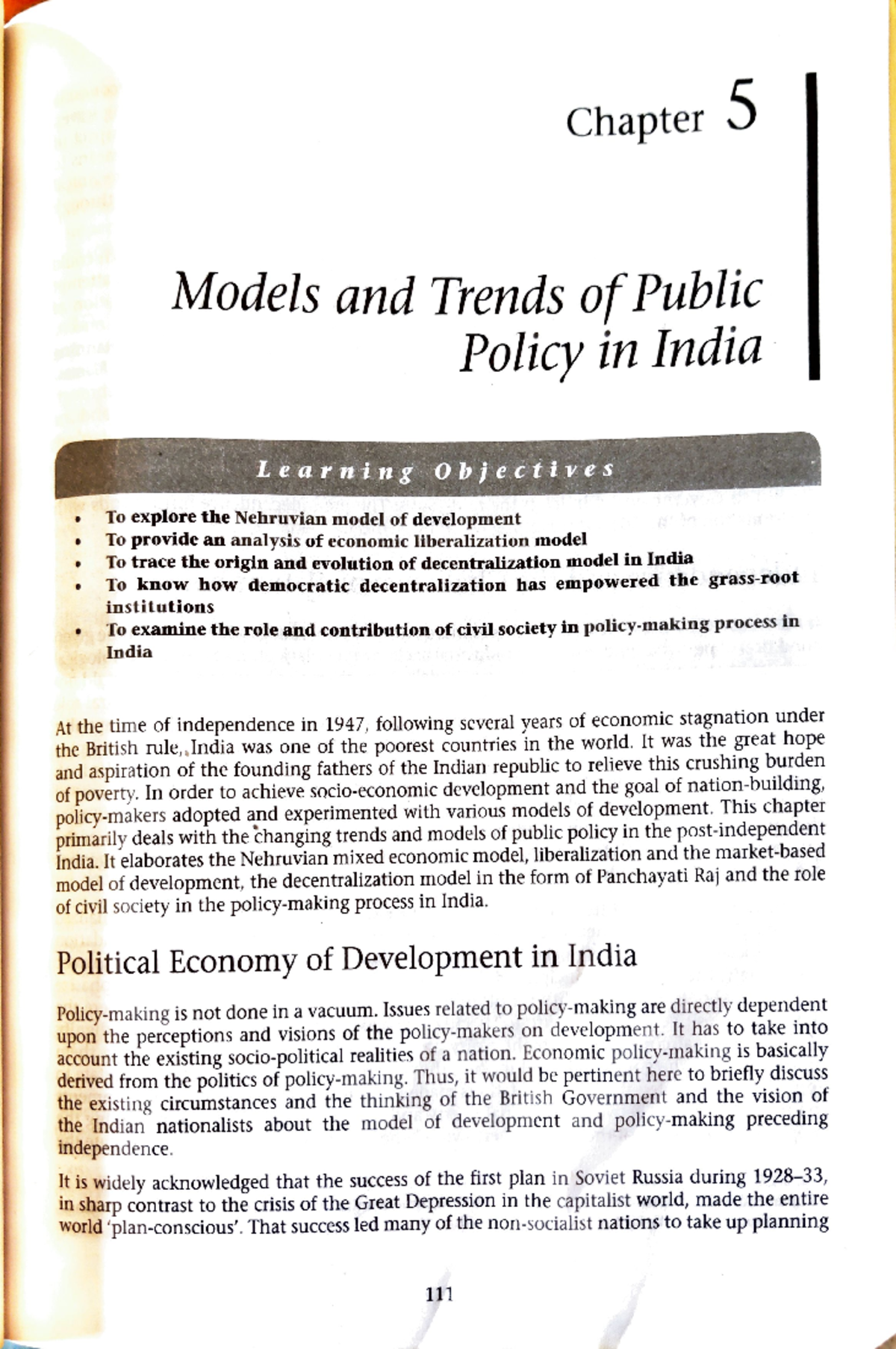 Public policy models - Political science(hons) - Studocu