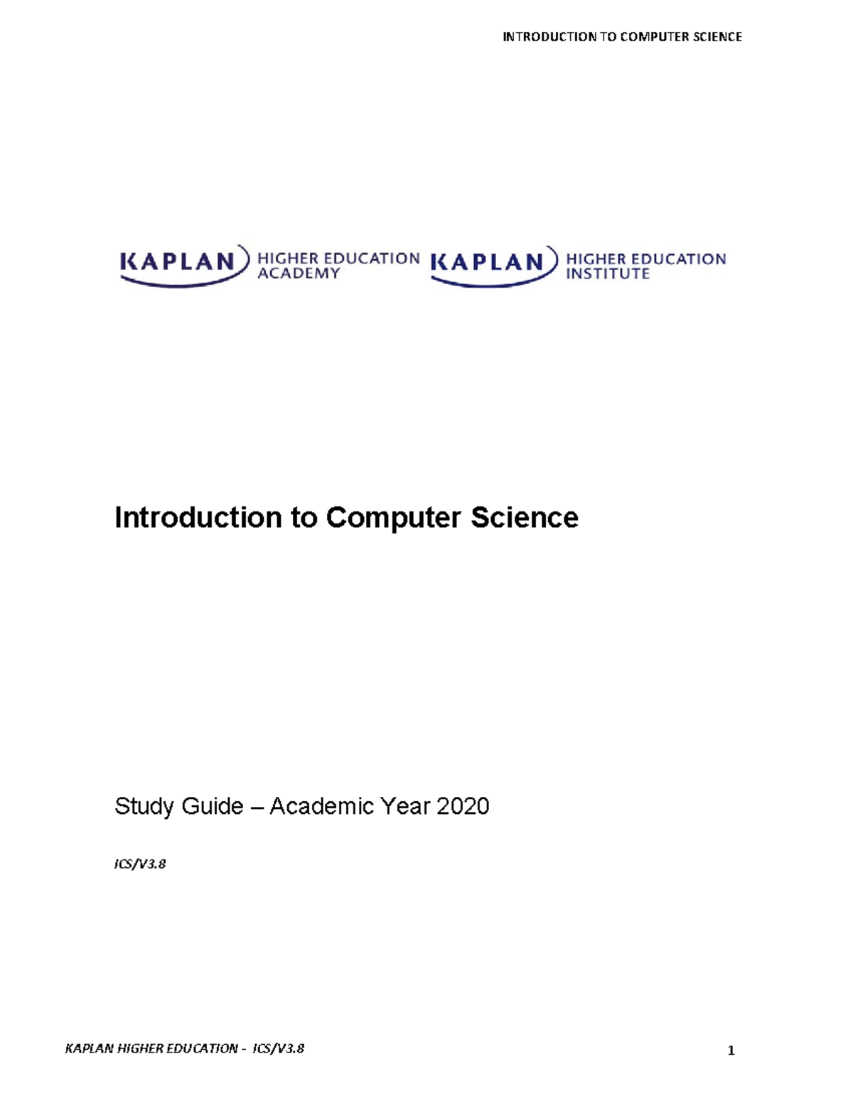 ICS Study Guide v3 - Warning: TT: undefined function: 32 Introduction ...