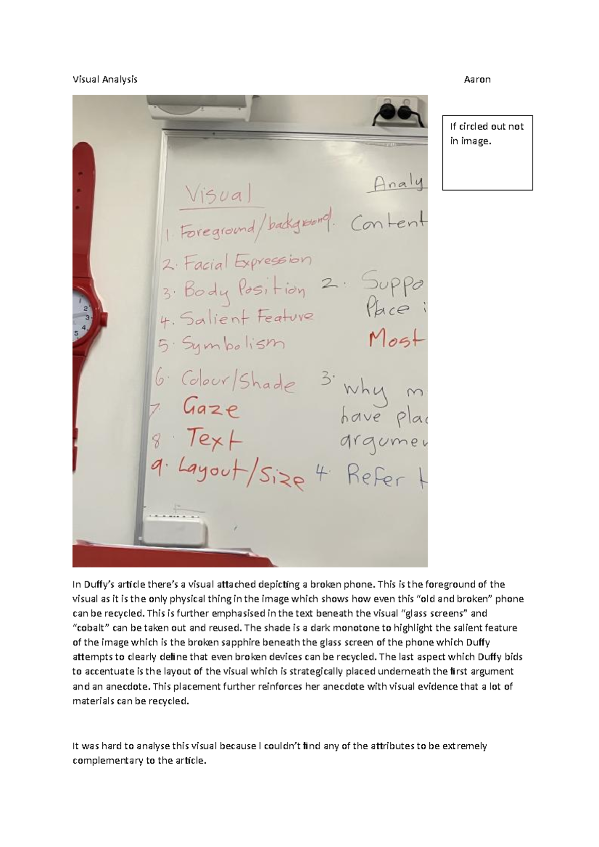 Visual Analysis mobile phones - Visual Analysis Aaron In Du昀昀y’s ar琀椀 ...