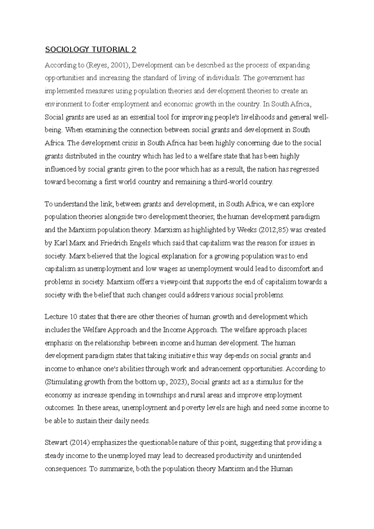 Sociology Tutorial 2812776 166892376 - SOCIOLOGY TUTORIAL 2 According ...