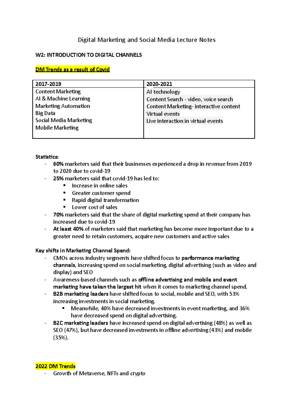 DMSM Lecture Notes - Digital Marketing and Social Media Lecture Notes ...