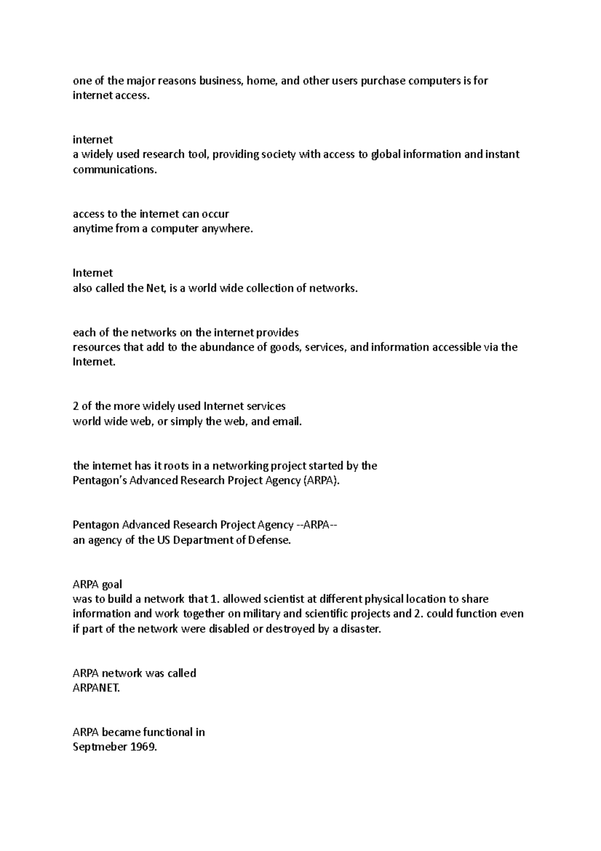 Chpt2 - practise material with answers - one of the major reasons ...