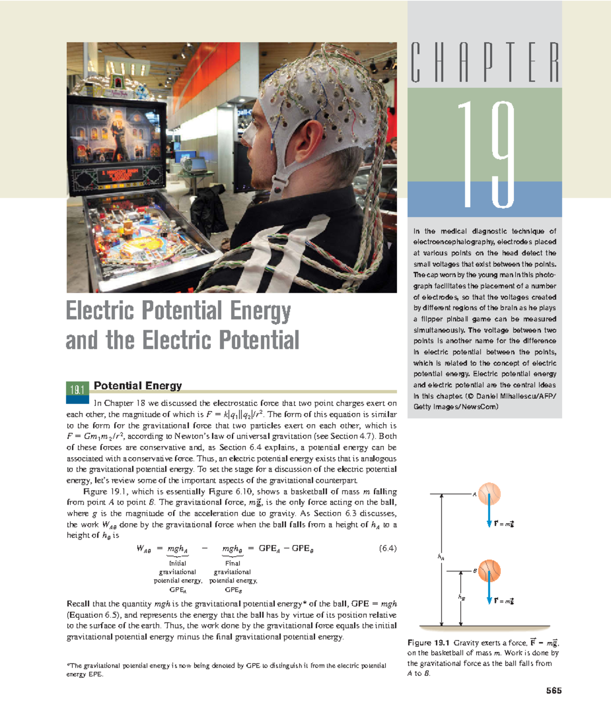 Chapter 19 - Electric Potential Energy and the Electric Potential ...
