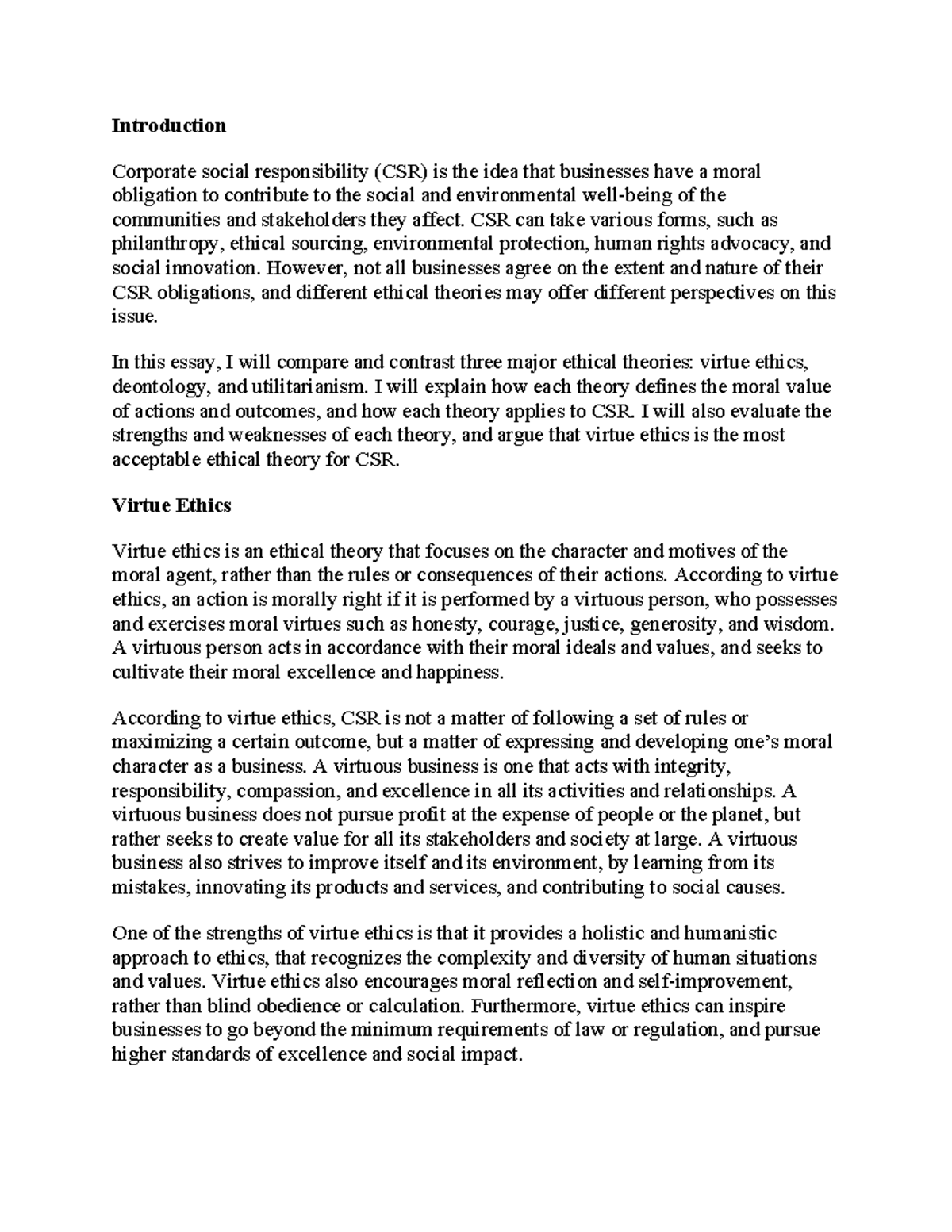 CSR Smple to work on - CSR - Introduction Corporate social ...