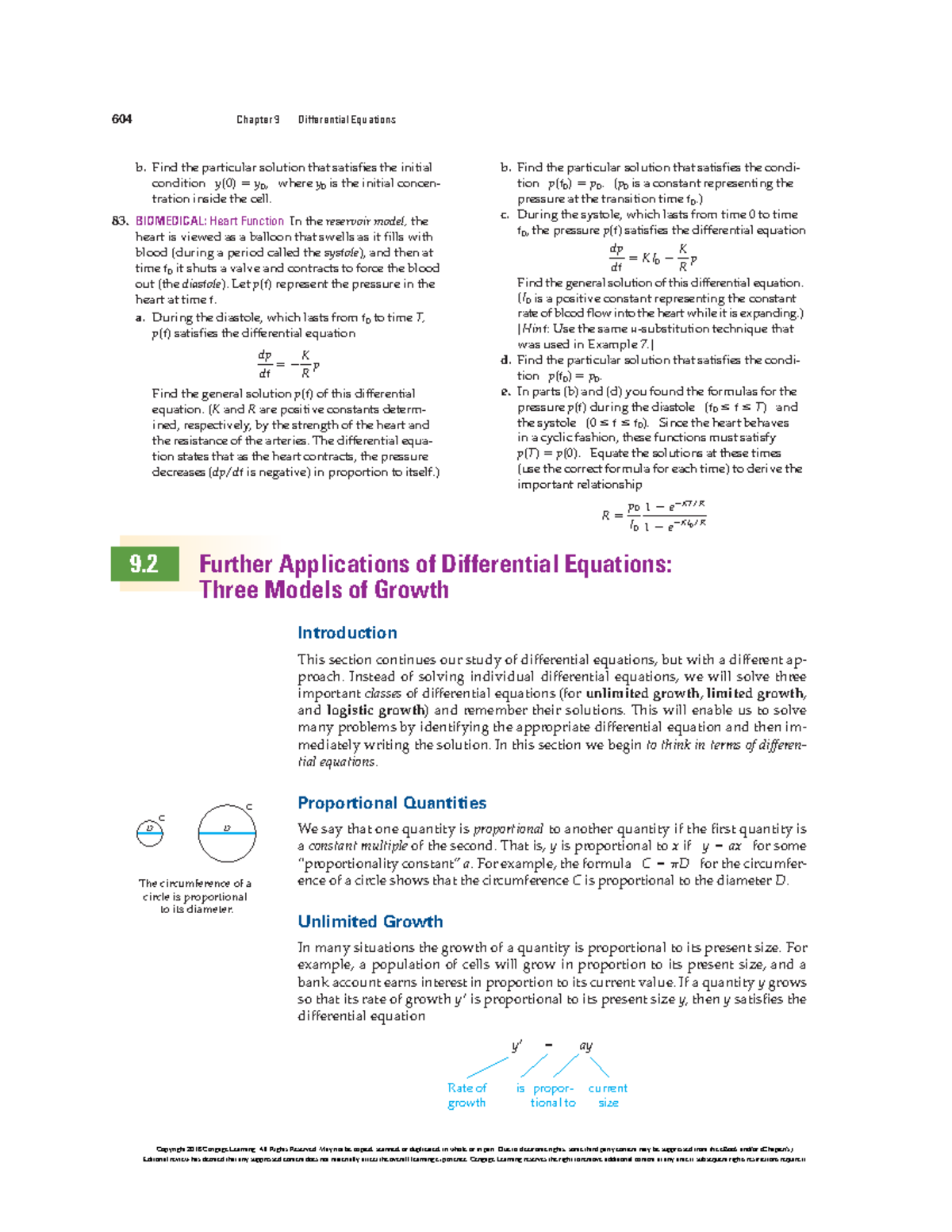 9.2 Further Applications of Differential Equations- Three Models of ...
