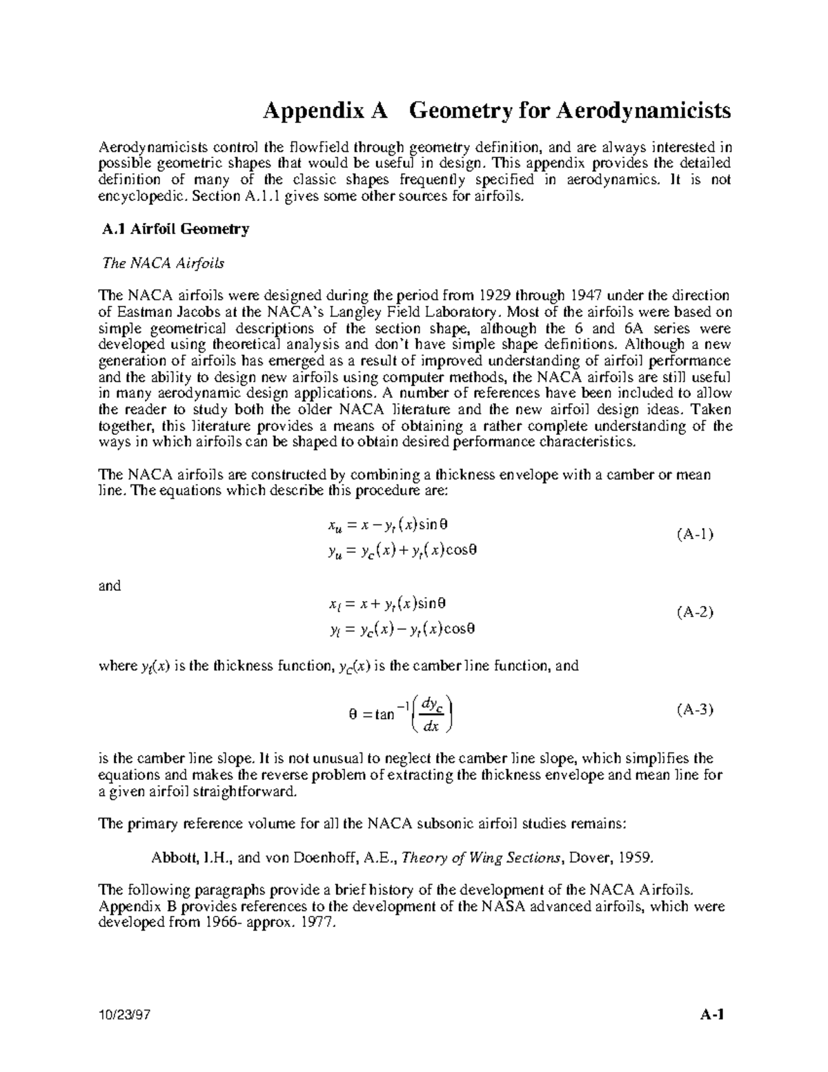 Geometry - Resumen - Appendix A Geometry for Aerodynamicists ...