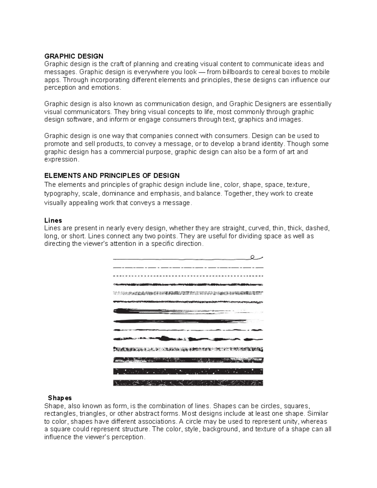 Designing elements and packaging - 1 GRAPHIC DESIGN Graphic design is ...