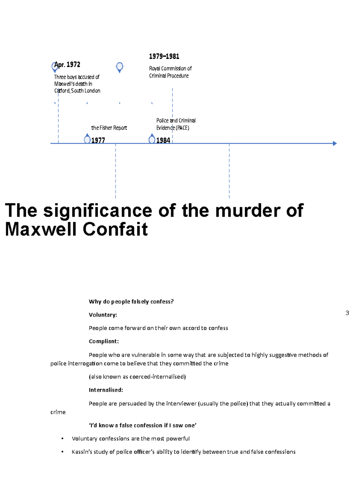 Week 6 - false confessions - Why do people falsely confess? Voluntary ...