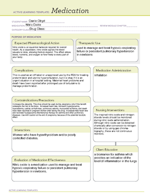 OB Medication Phenergan - ACTIVE LEARNING TEMPLATES Medication STUDENT ...