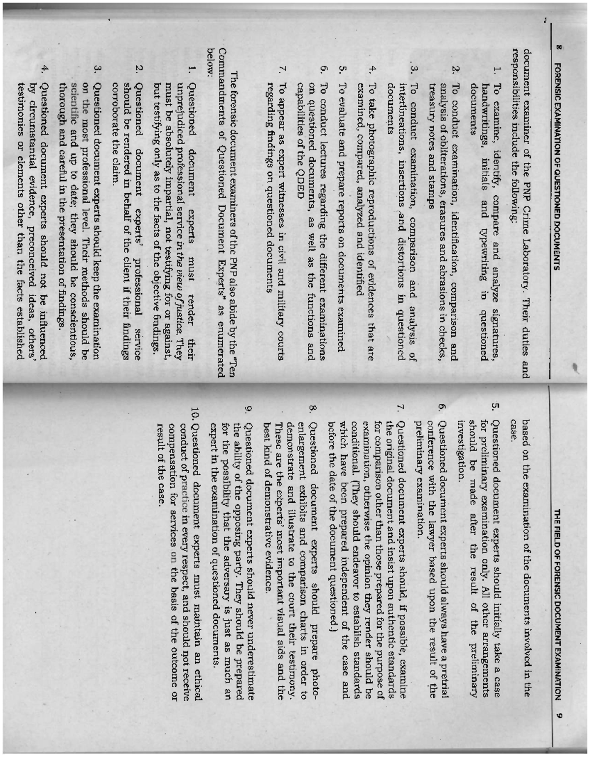 QD 1-5 - Notes - 8 FORENSIC EXAMINATION OF QUESTIONED DOCUMENTS THE ...