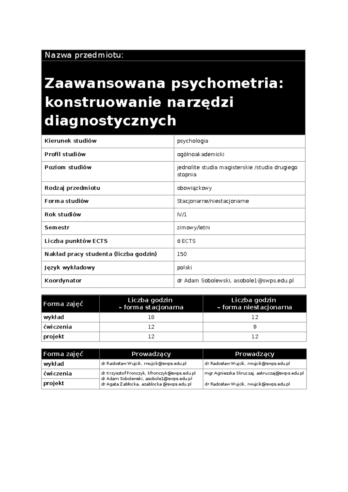 Zaawansowana+psychometria+konstruowanie+narz Ä dzi+diagnostycznych+JSM ...