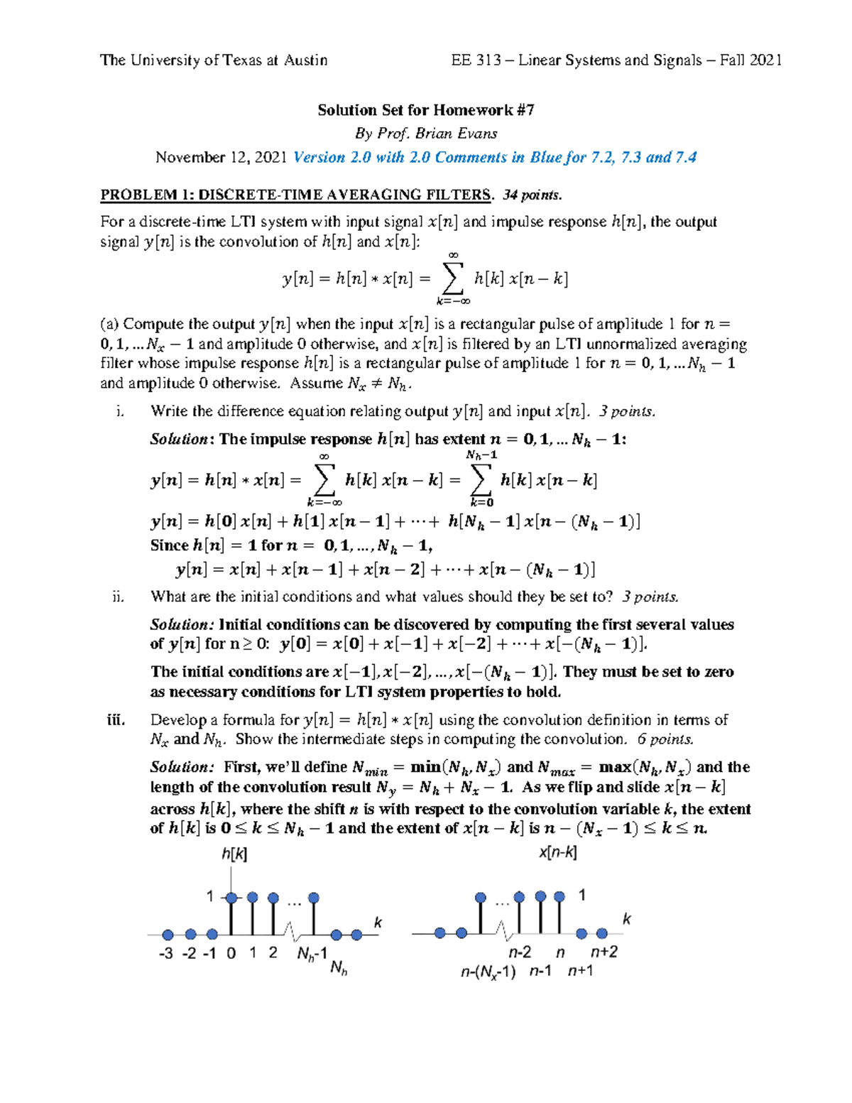 Solution 7 - Solution Set for Homework # By Prof. Brian Evans November ...