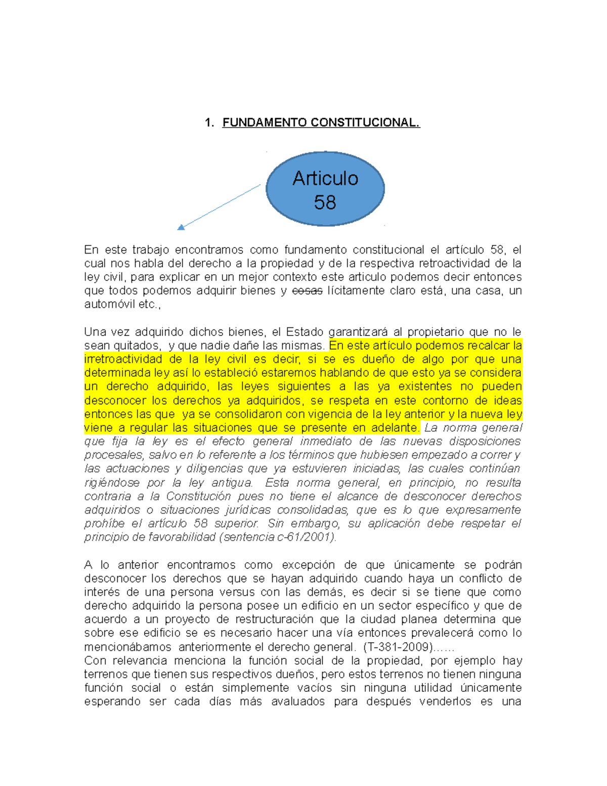 ACTO Juridico Marco Constitucional - 1. FUNDAMENTO CONSTITUCIONAL ...