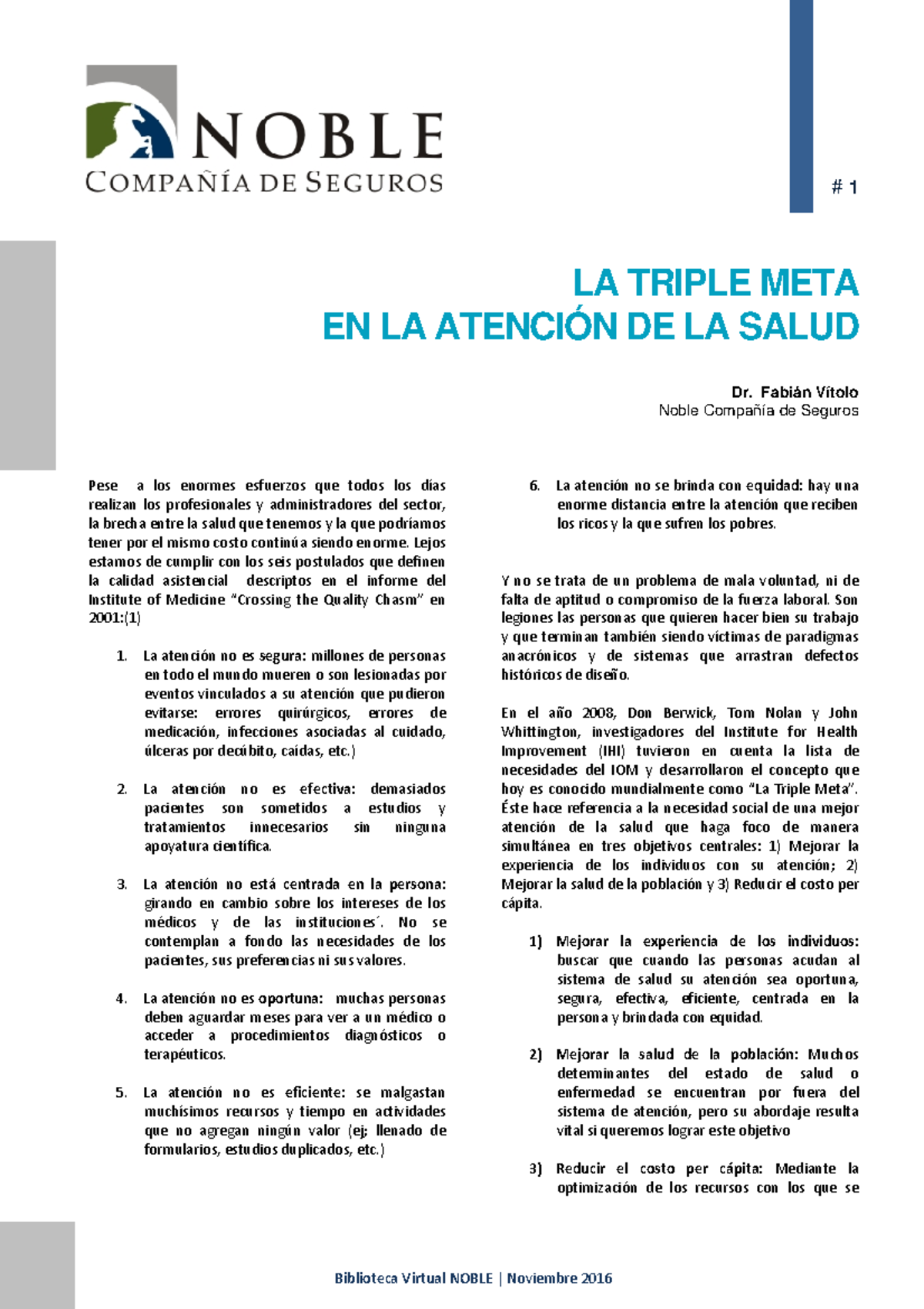 Triple meta - articulo - LA TRIPLE META EN LA ATENCIÓN DE LA SALUD Dr ...