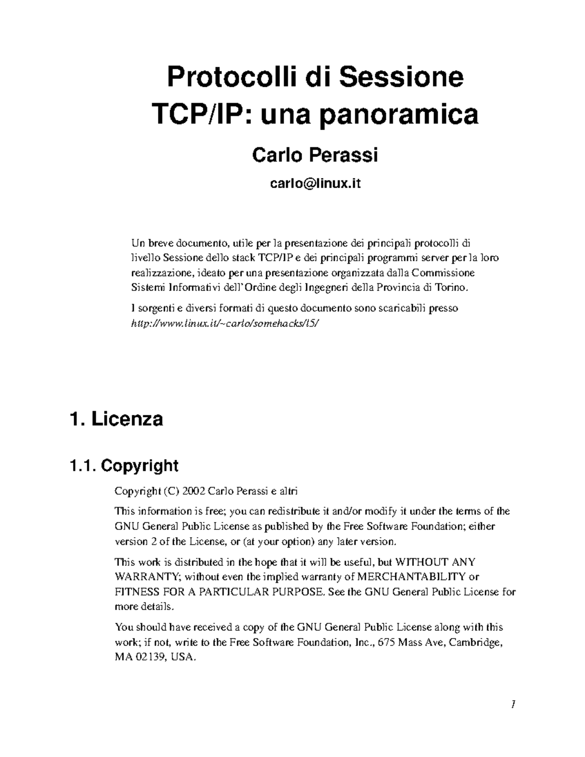 Protocolli di Sessione - Protocolli di Sessione TCP/IP: una panoramica ...