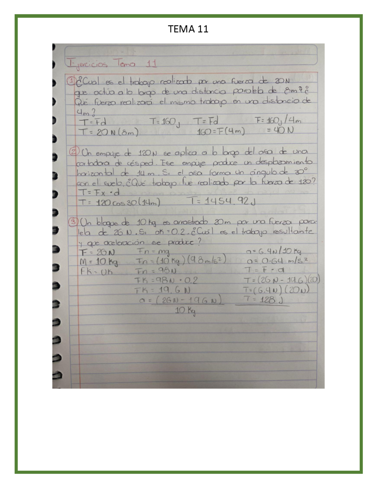 TEMA 11 Ejercicios - Este es un apunte que espero y te ayude en la realizacion de tu ejercicio ...