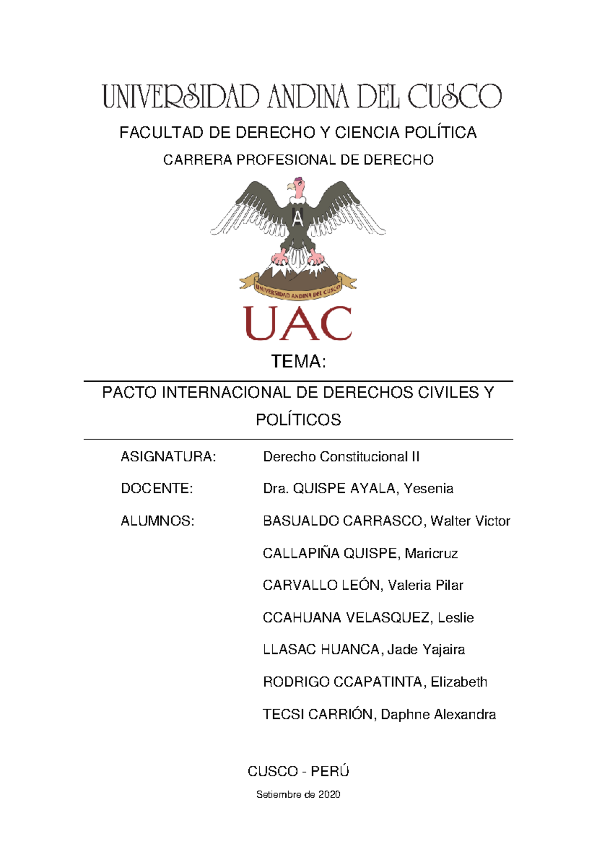 Grupo 3-Monografía- Pidcp - CUSCO - PERÚ Setiembre de 2020 FACULTAD DE ...