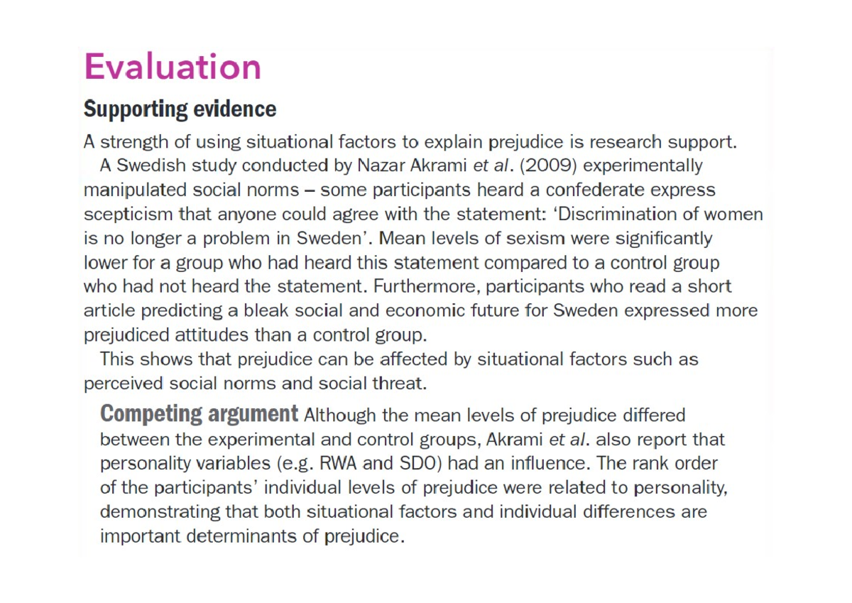 Akrami et. al (2009) - Evaluation Answer - Edexcel - Studocu