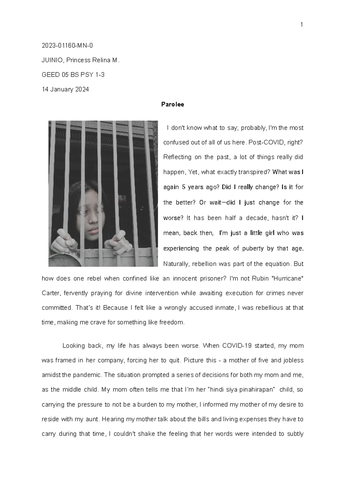 Juinio 2.4 Critical Reflection Essay - 1 2023-01160-MN- JUINIO ...