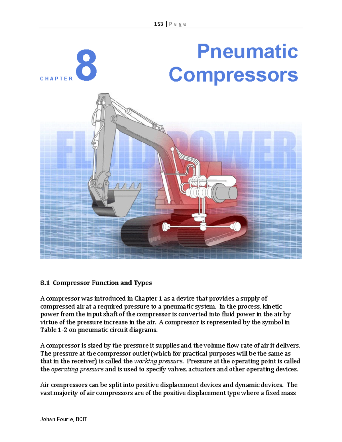 Chapter 8 - Notes - C H A P T E R 8 8 Compressor Function and Types A ...