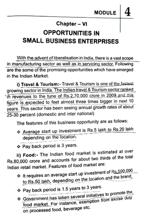 Entrepreneurship chapter 5 with questions - 112 CHAPTER-V PROJECT ...