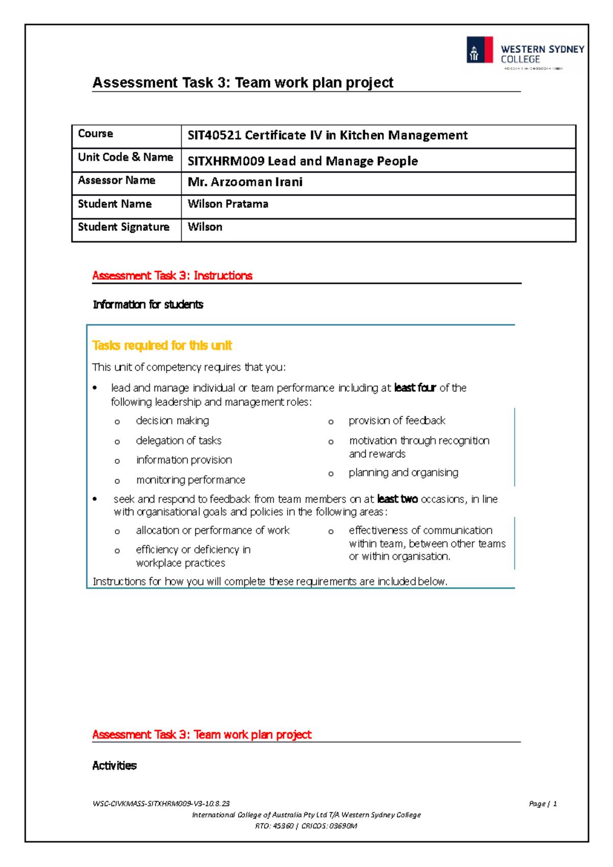 Assessment-Task-3 Sitxhrm 009 - Wilson Pratama - Assessment Task 3 ...
